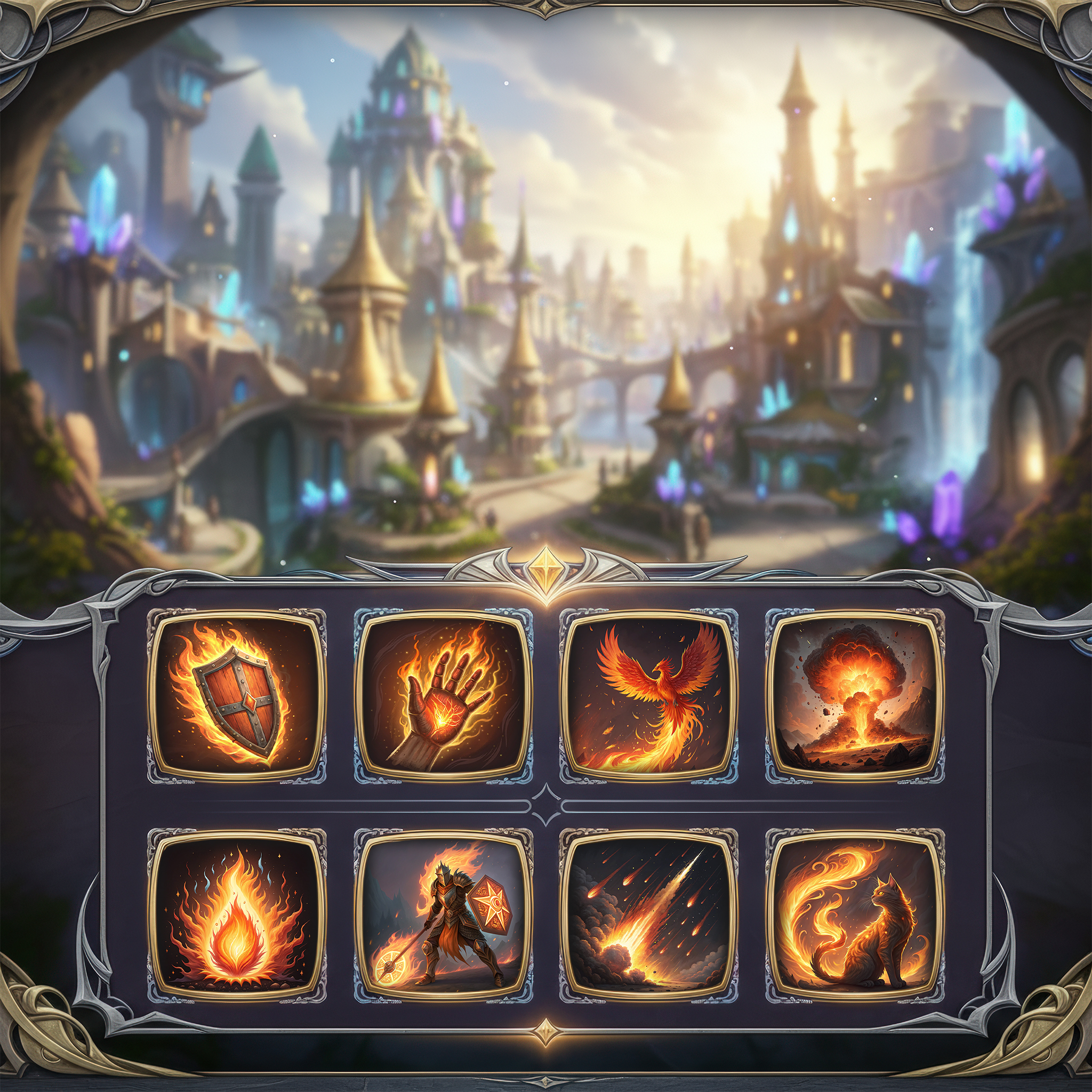 40 Spell Icons(Fire) // Fantasy Style // PNG 512x512 by The Higalina Vault