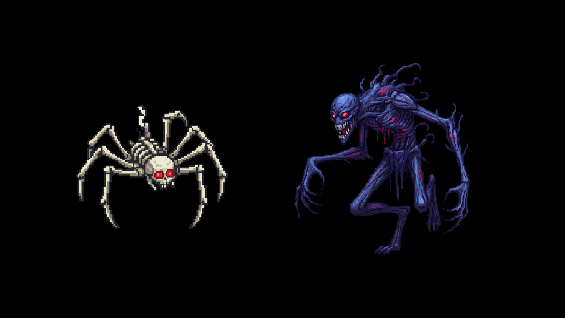 PIXEL HORROR MONSTERS — 22 Creature Pack (96px, PNG) by sidelka