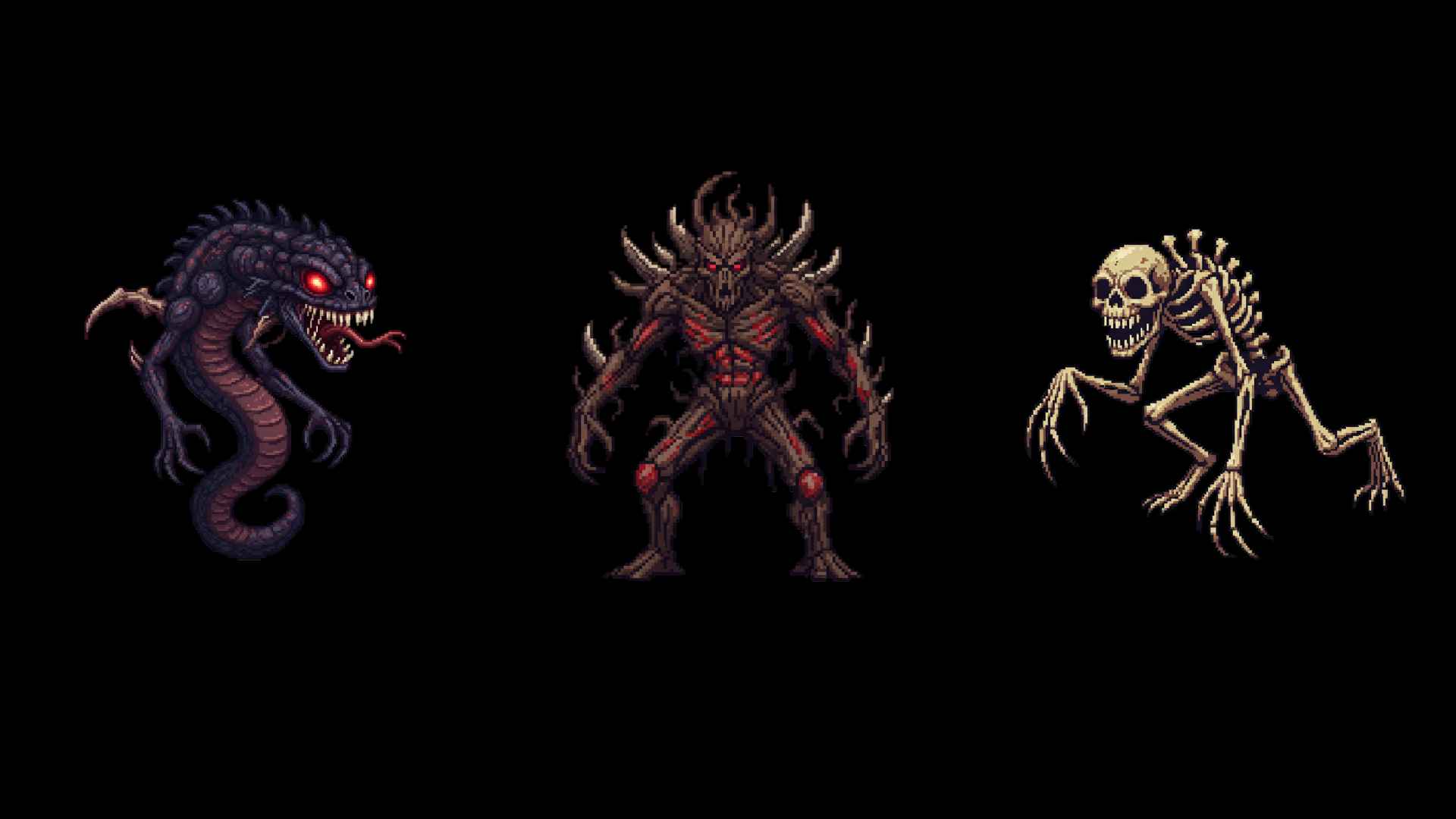 PIXEL HORROR MONSTERS — 22 Creature Pack (96px, PNG) by sidelka