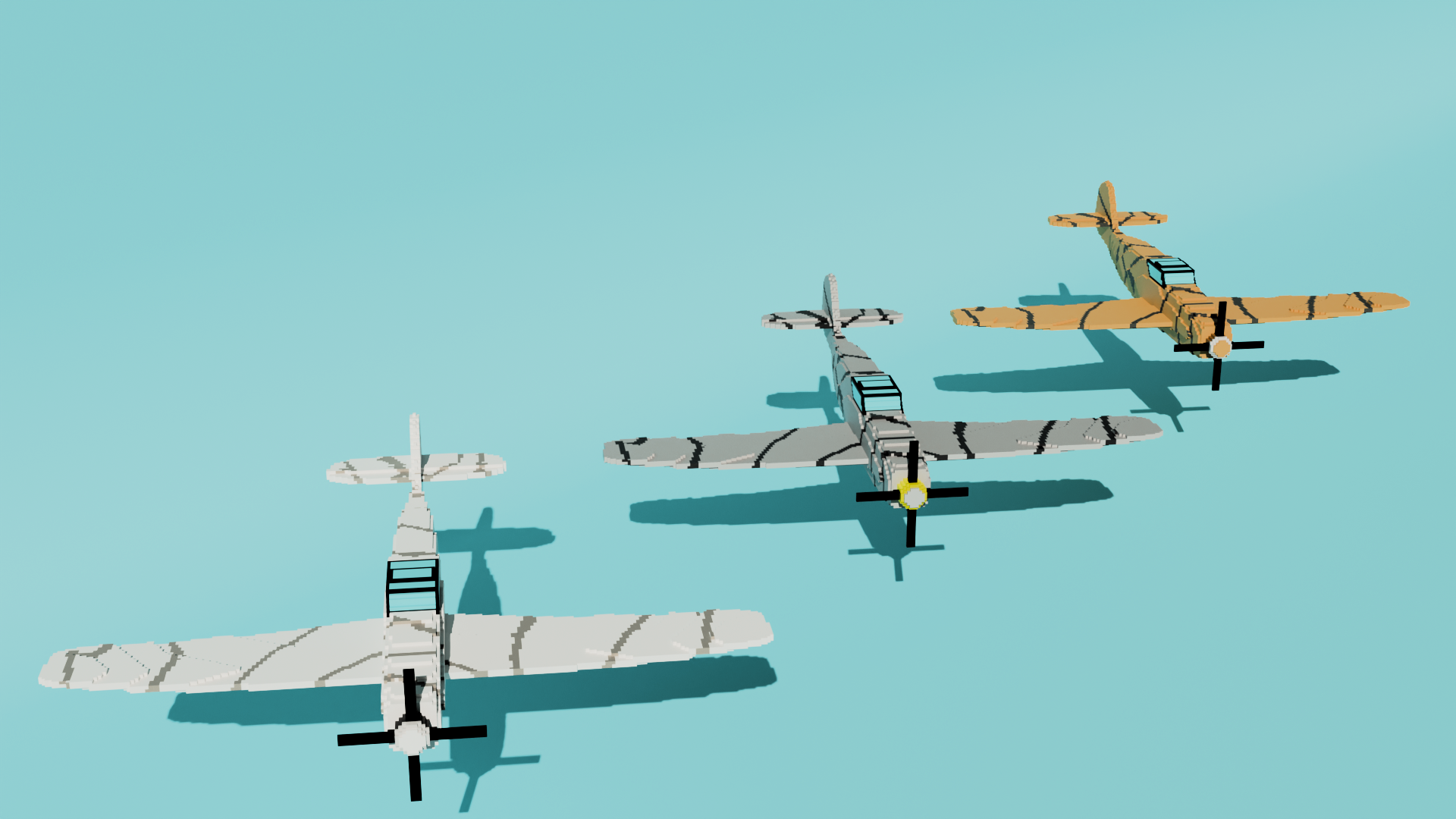 Voxel Fighter Plane by De Alpe Game Art