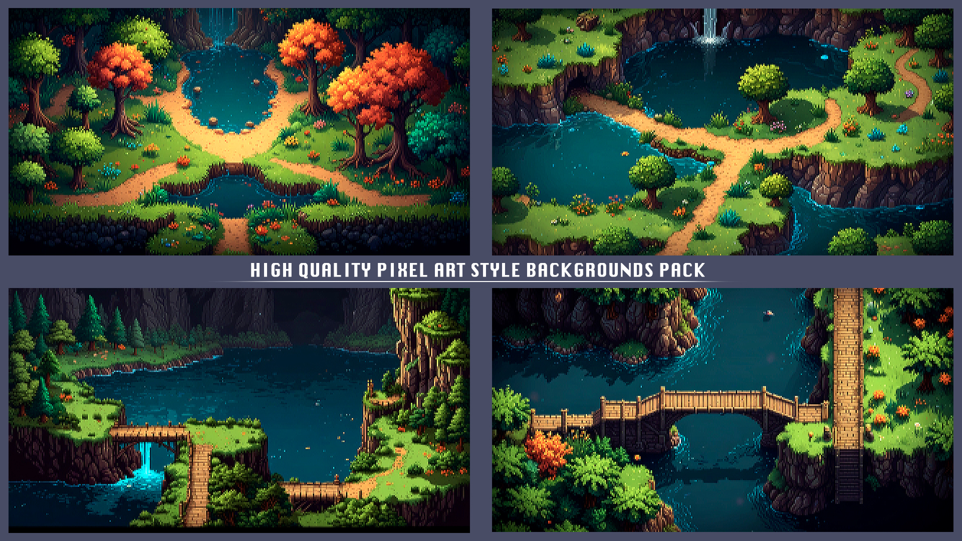 210+ FANTASY TOPDOWN BACKGROUNDS by PIXELHUNT