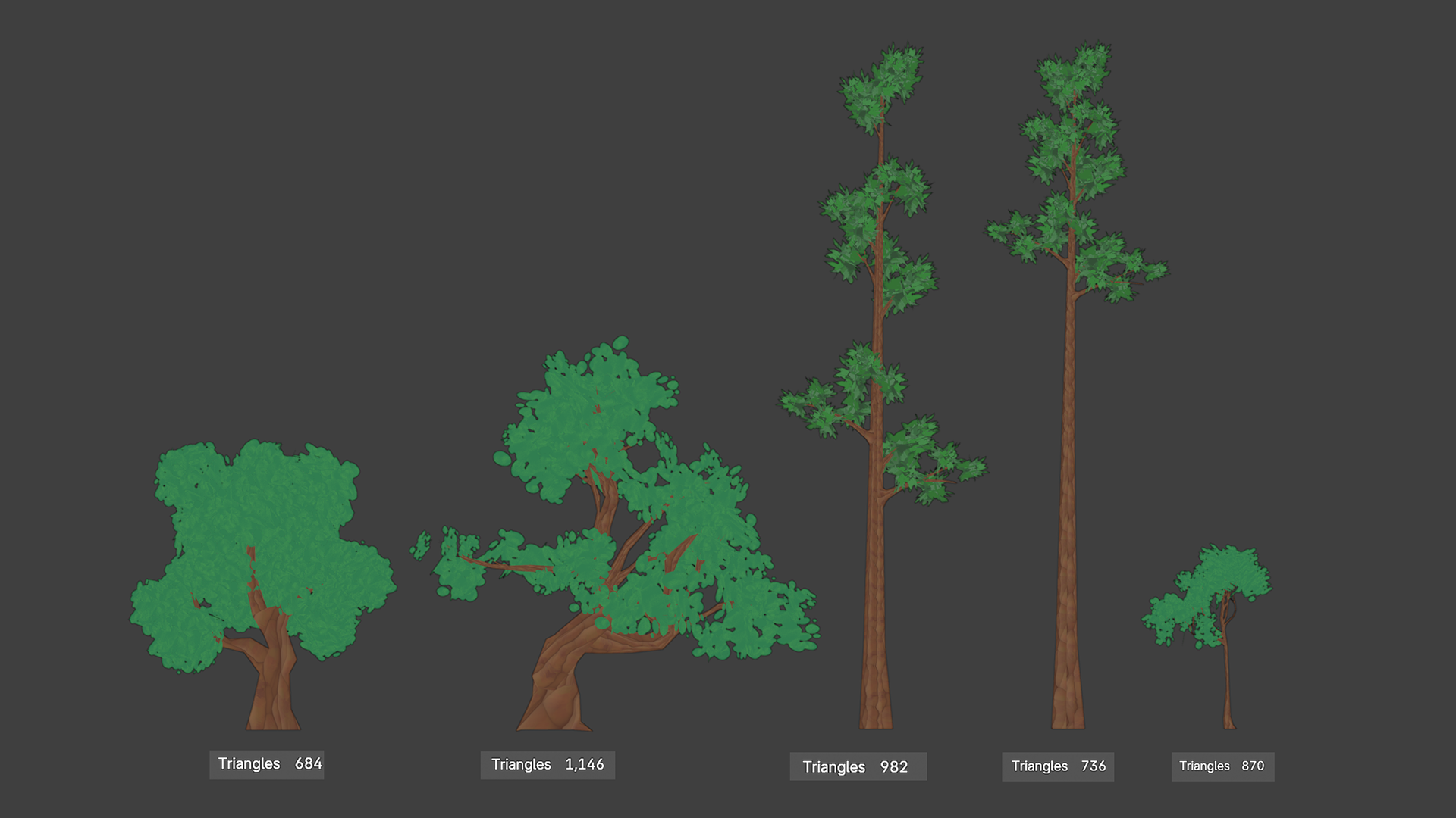 Free Stylized 3D Tree Pack by erces