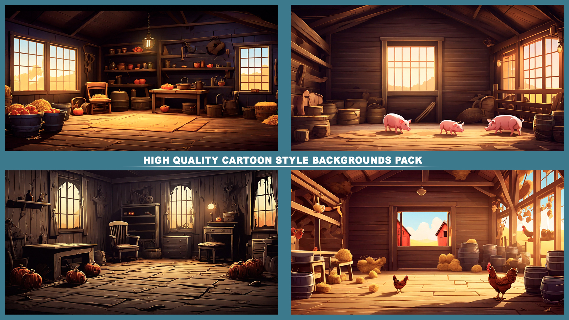 120+ FARM AND BARN BACKGROUNDS by PIXELHUNT