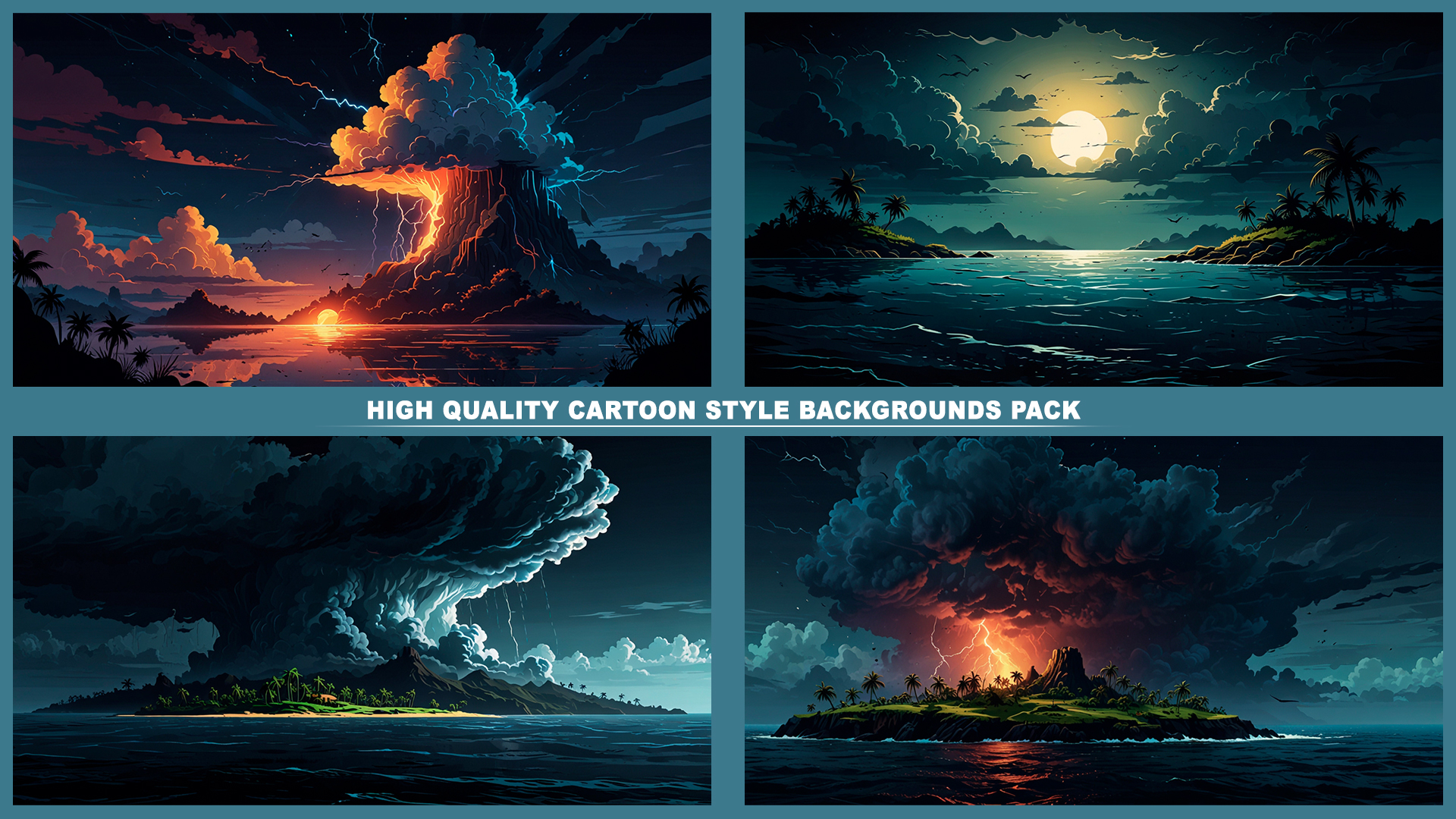 125+ ISLAND BACKGROUNDS by PIXELHUNT