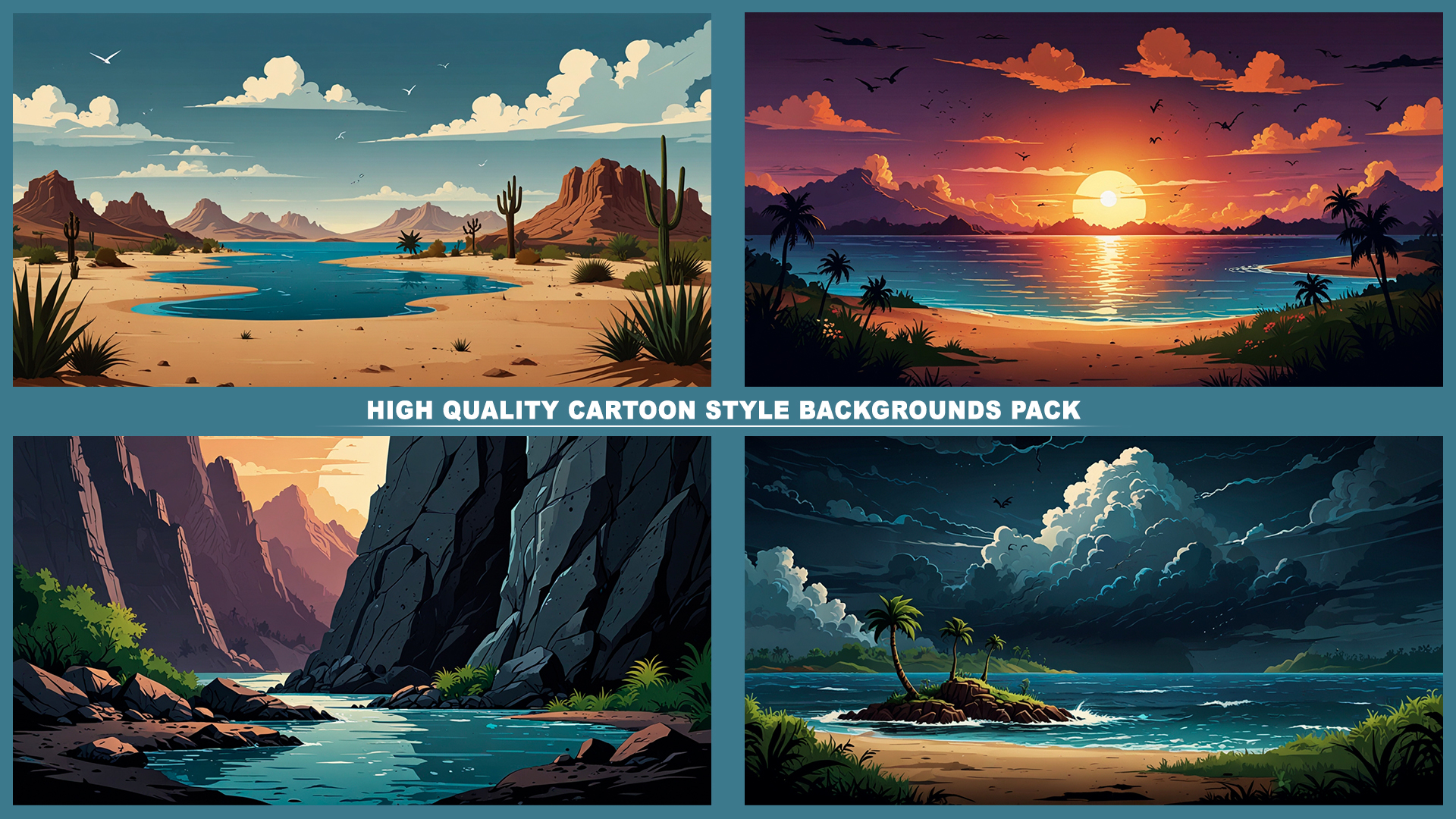 125+ ISLAND BACKGROUNDS by PIXELHUNT