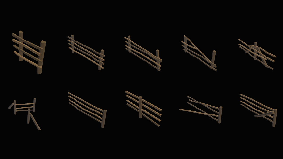 Devlog – 3D Fences Pack v1.1 (itch.io premiere) - Roadside Tales Fences ...