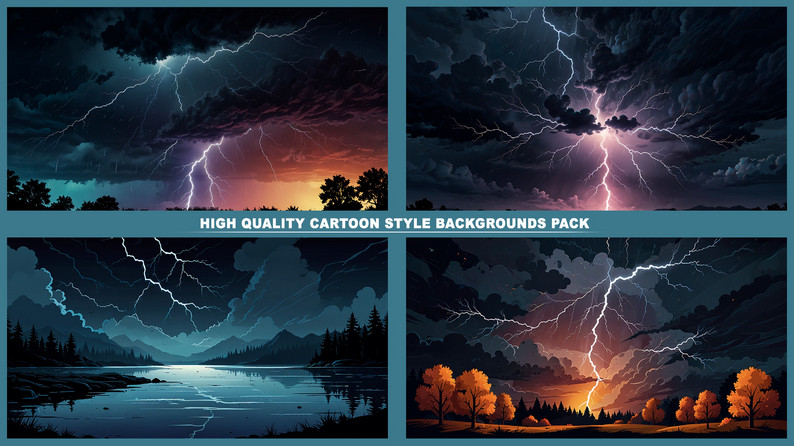 120+ STORM BACKGROUNDS by PIXELHUNT