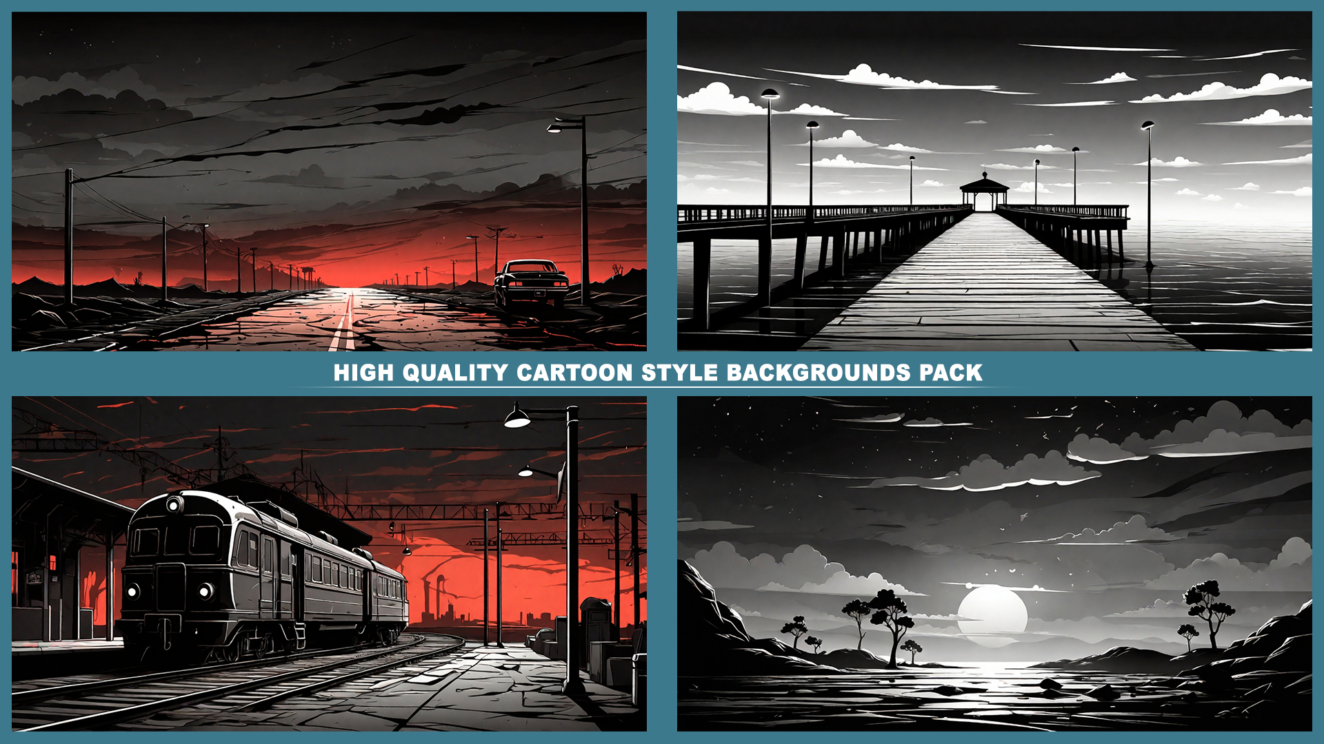 120+ NOIR BACKGROUNDS by PIXELHUNT