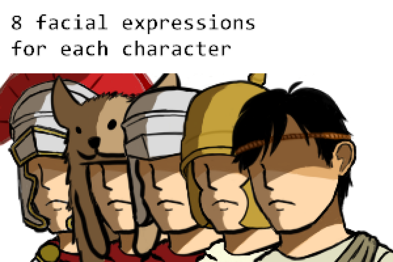 RPG Maker MV/MZ Roman soldier characters by happyfox123