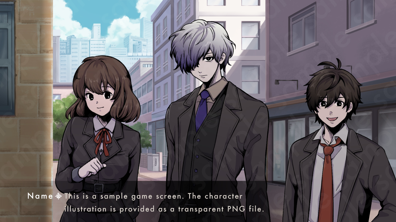 【Character Sprite】Brown-Haired High School Boy – Protagonist-Type ...