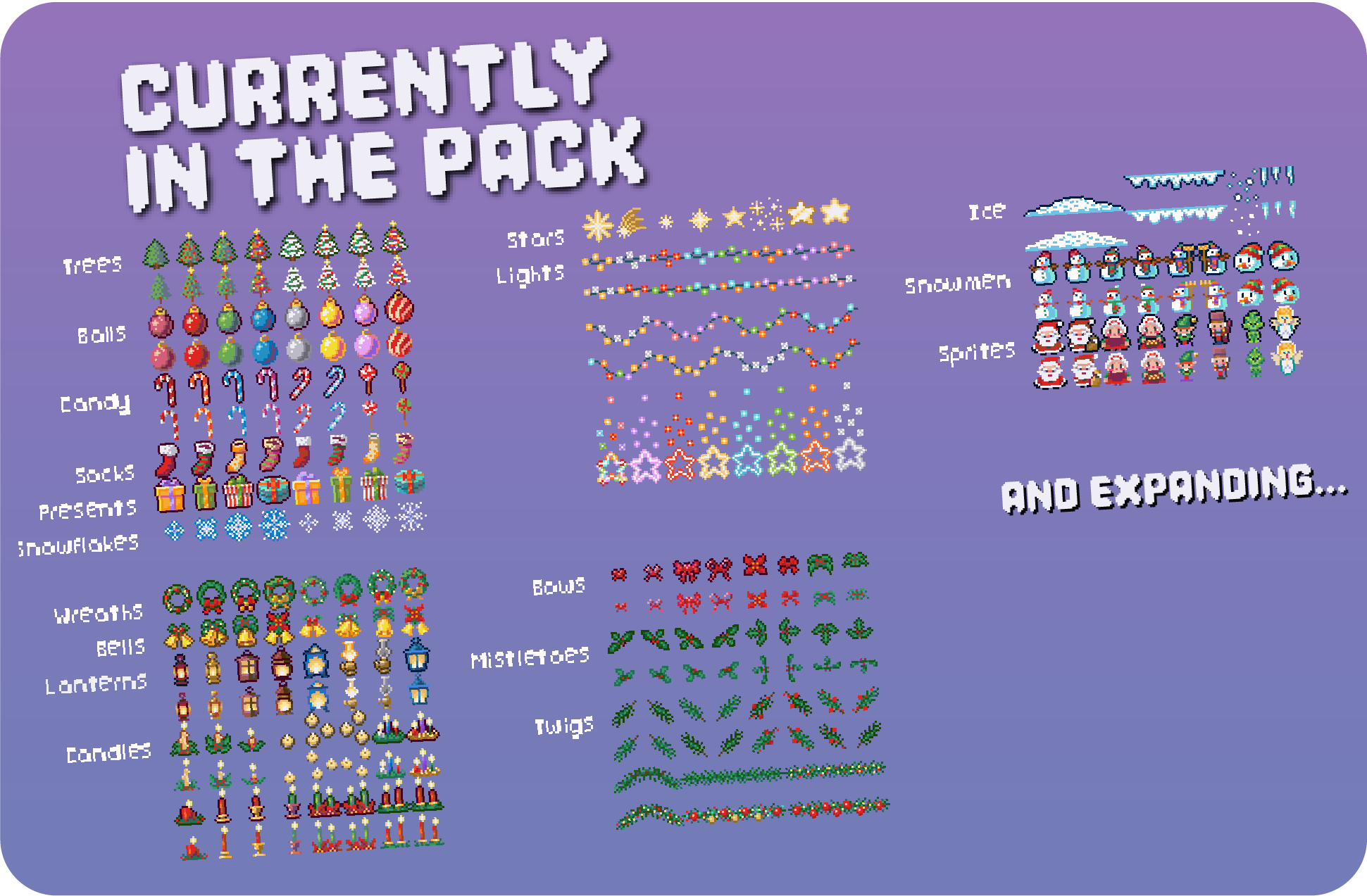 UPDATE 05 - CHRISTMAS SPRITES!!! - CHRISTMAS SPECIAL - 16x16 Asset Pack ...