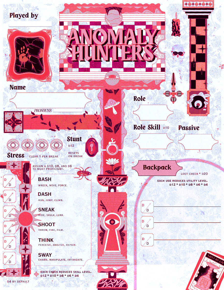 Character Sheet | Anomaly Hunters by andy