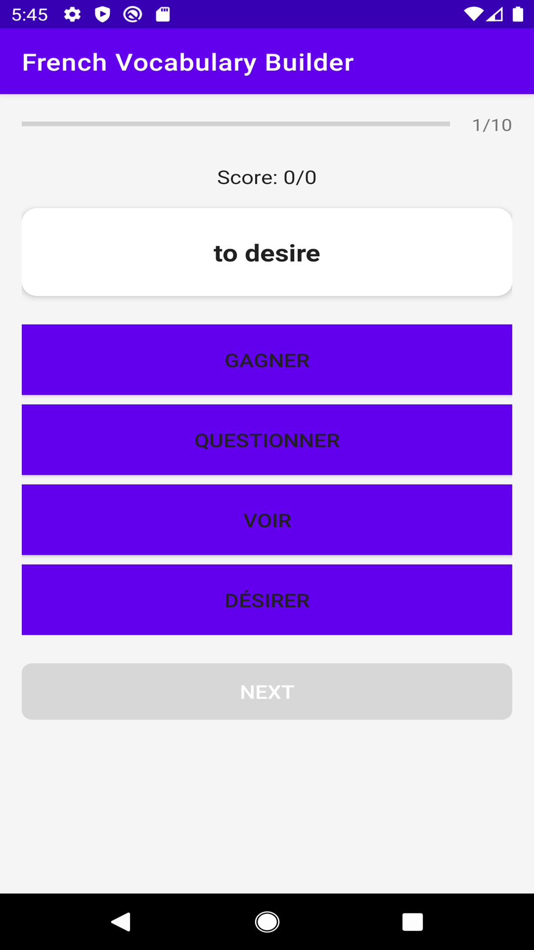 French Vocabulary Builder by woodensoftwaredevelopment