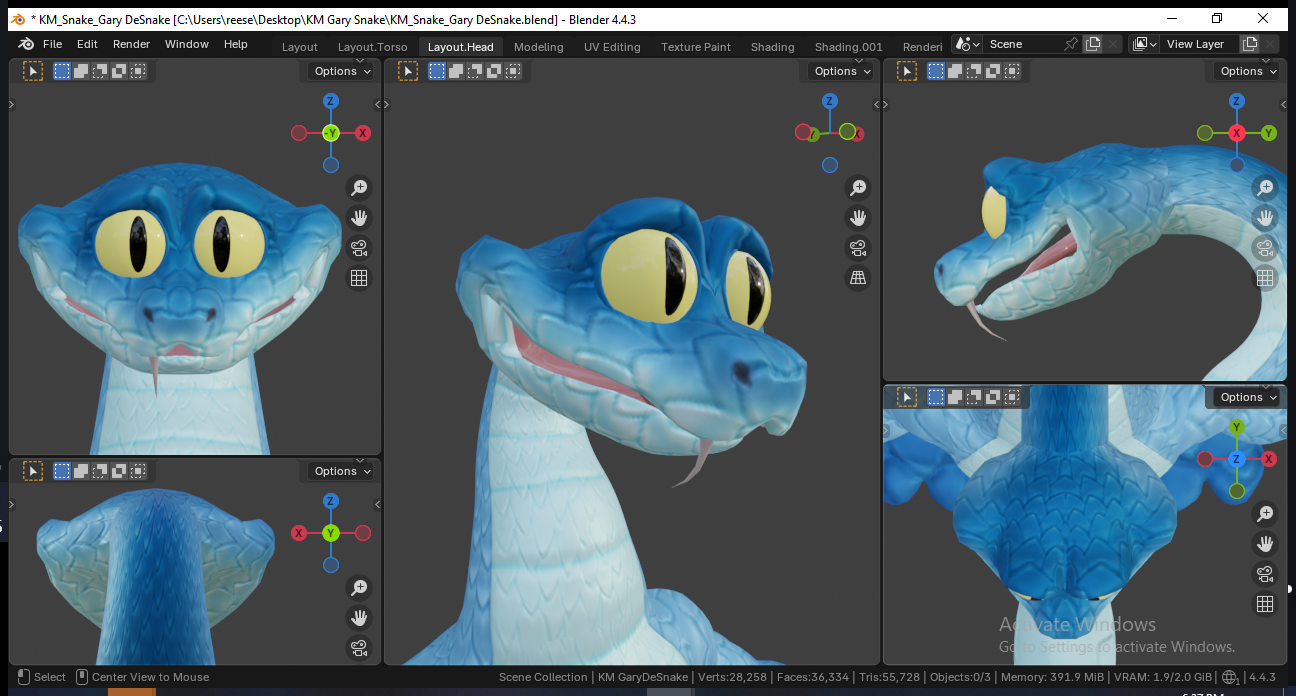 KM Gary De'Snake (Zootopia 2) by IronGut