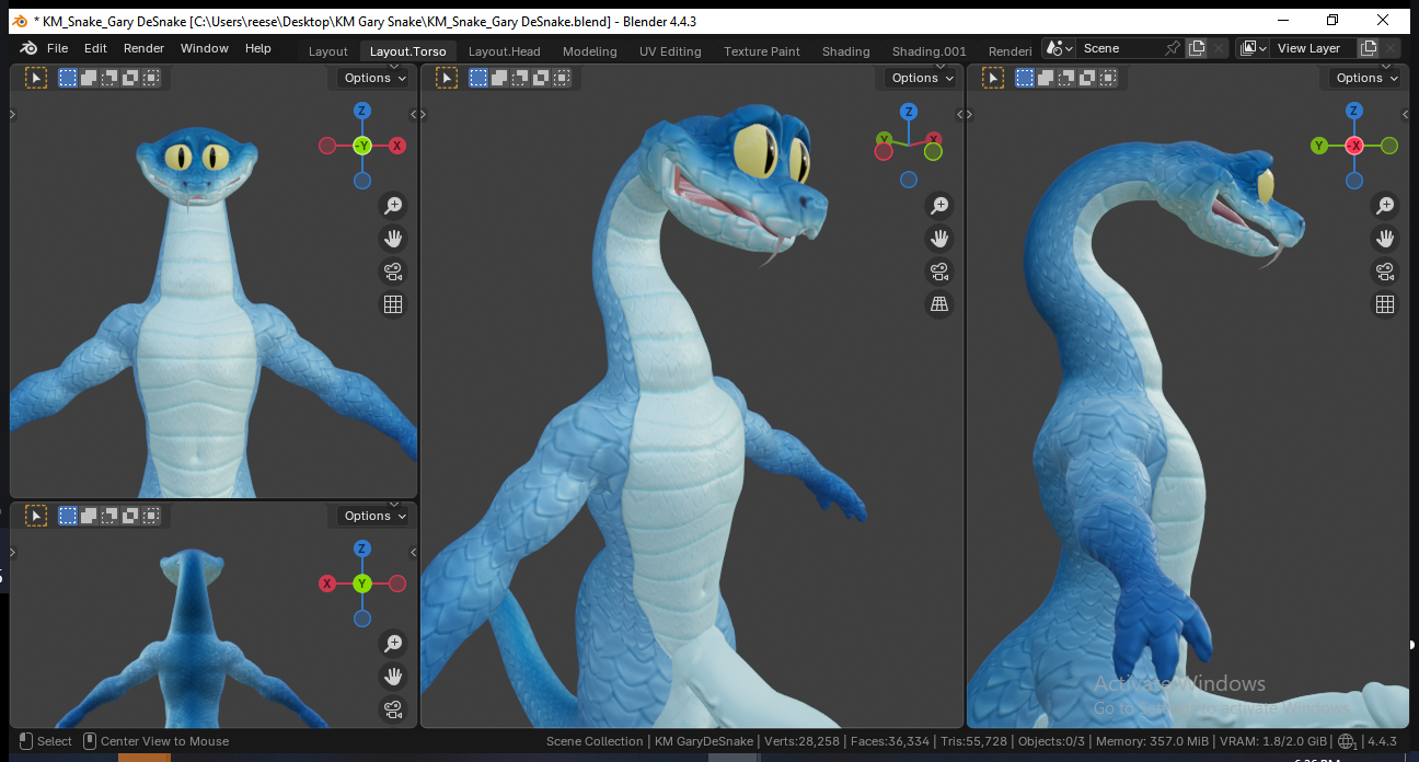 KM Gary De'Snake (Zootopia 2) by IronGut