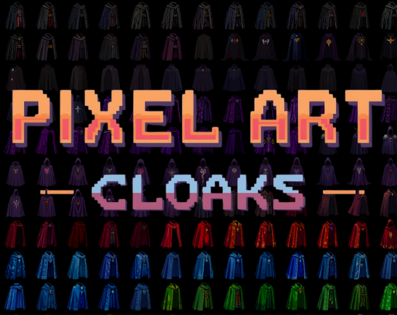 RPG Fantasy Cloak Pack – 2,000+ Pixel Art Assets (171 Models) by PIXEL_1992