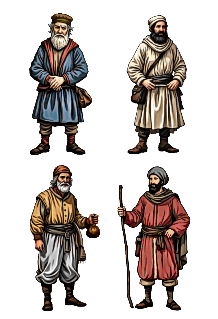 Grim Medieval Merchants Pack 1 by VisceralG