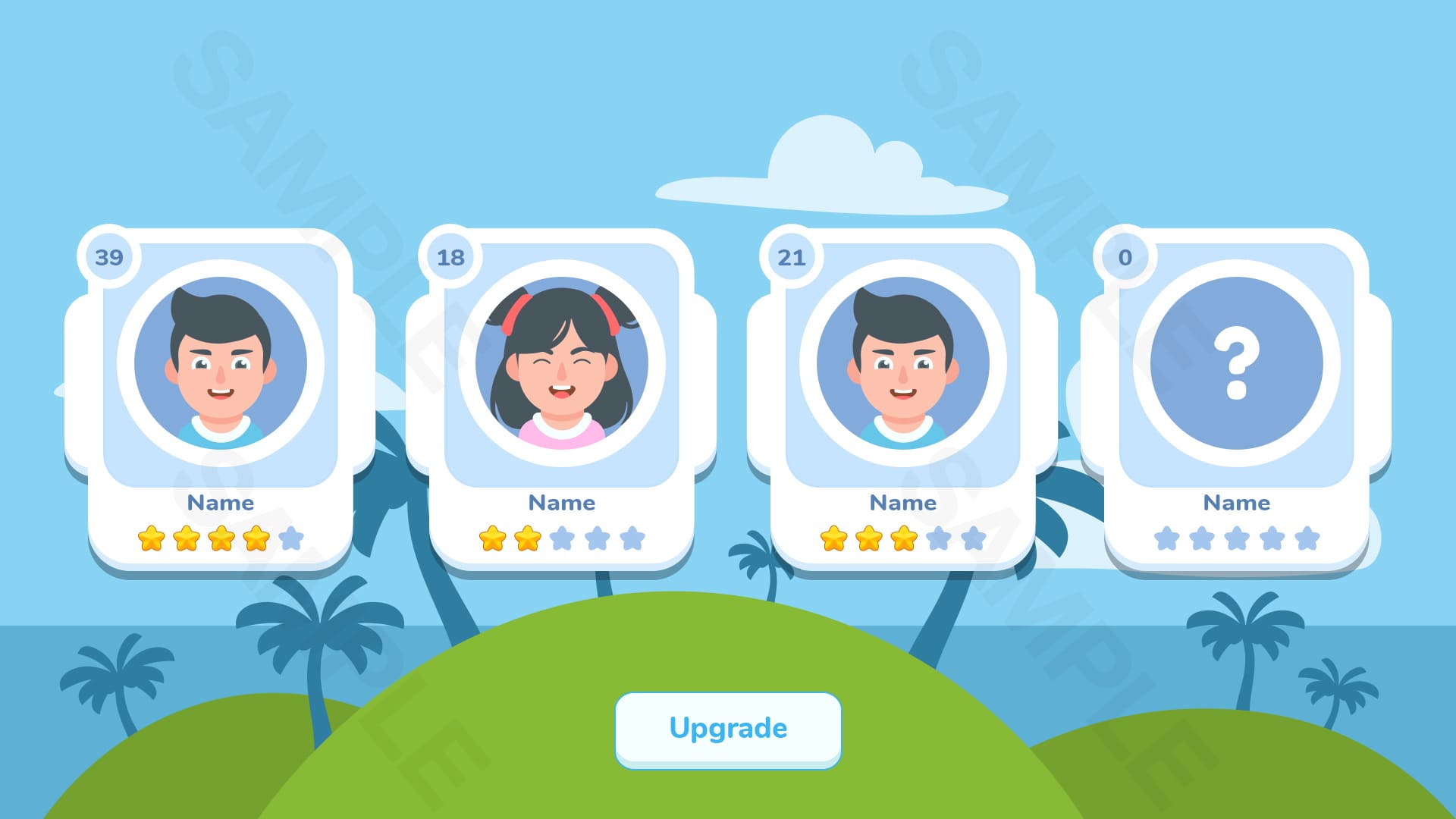 Casual Game UI Kit - Blue Sky Theme by Renderman