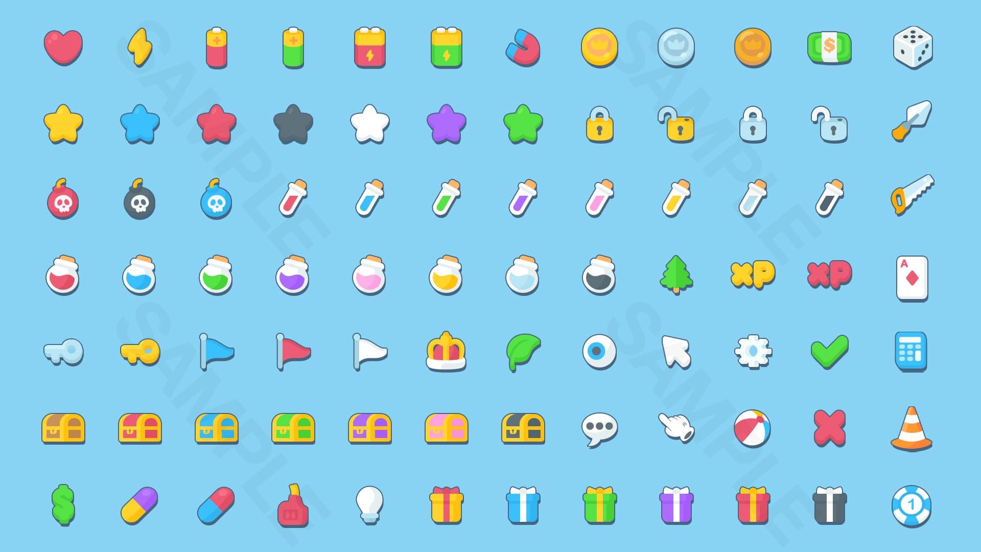 Casual Game UI Kit - Blue Sky Theme by Renderman