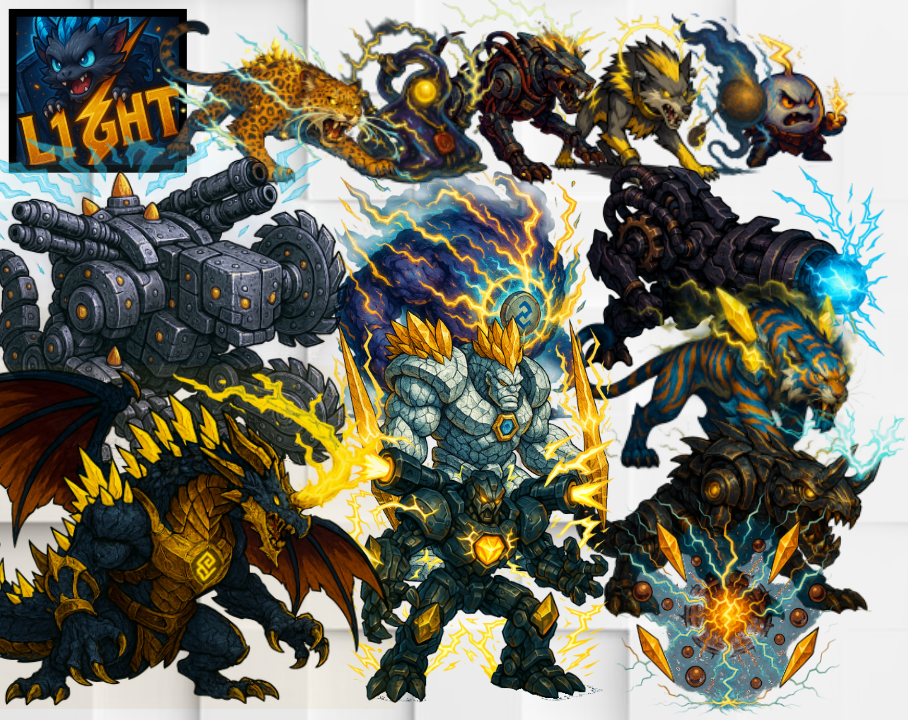 Sideview Thunder Elemental Monster Pack! by L1ght