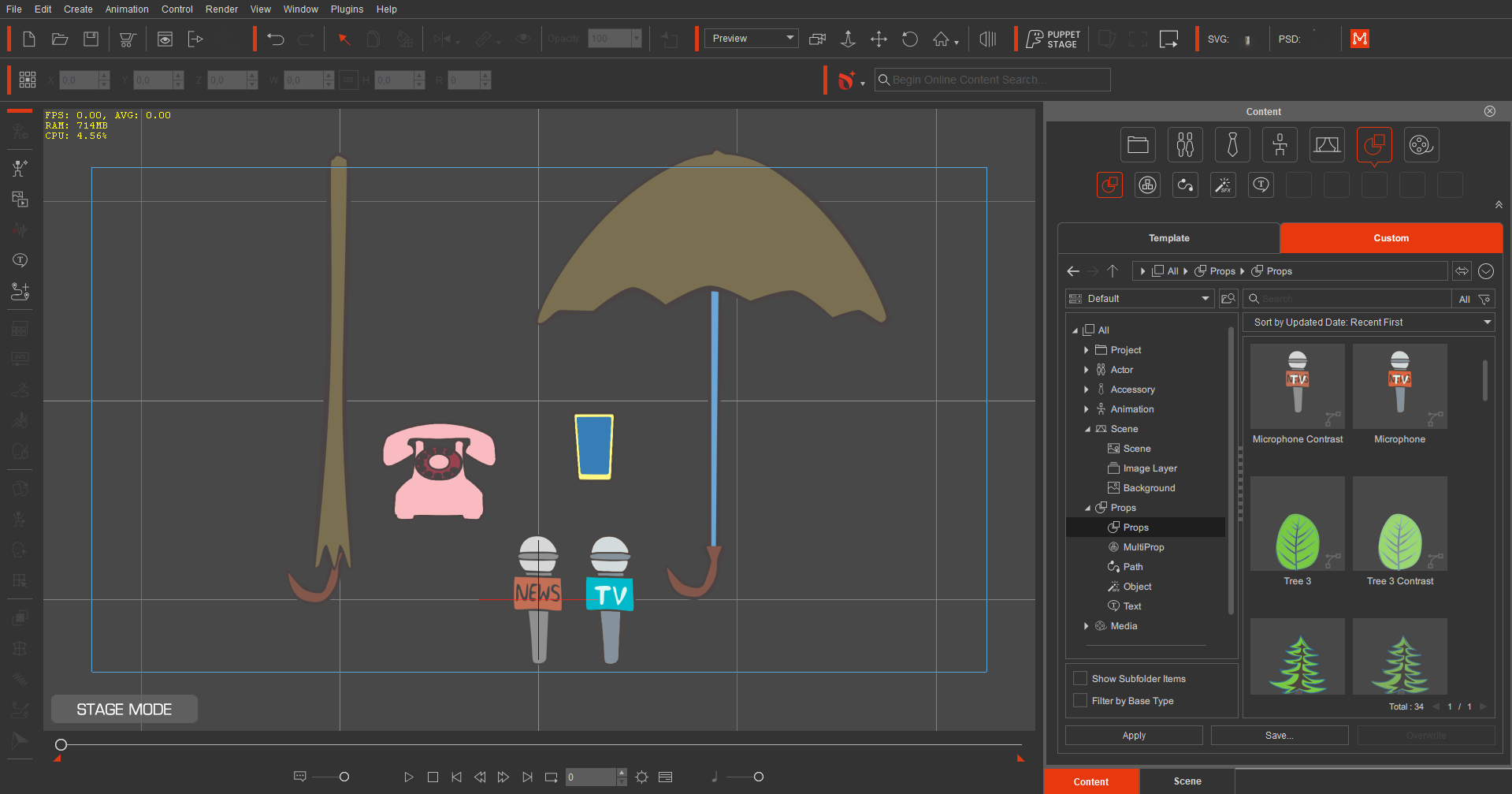 Props Pack for Cartoon Animator 5 by blaosquirrel