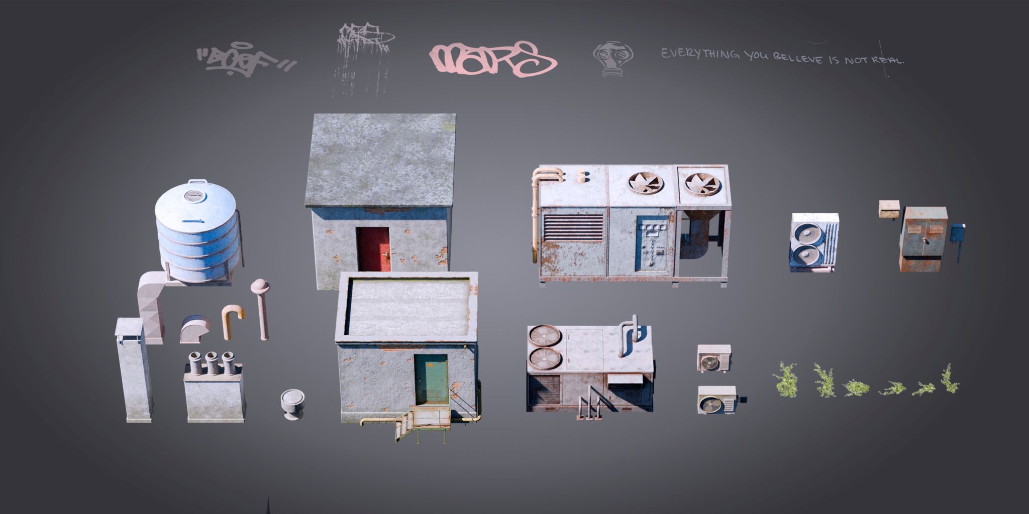 Post-apocalyptic Building | Modular Kit by Vertex Horizons