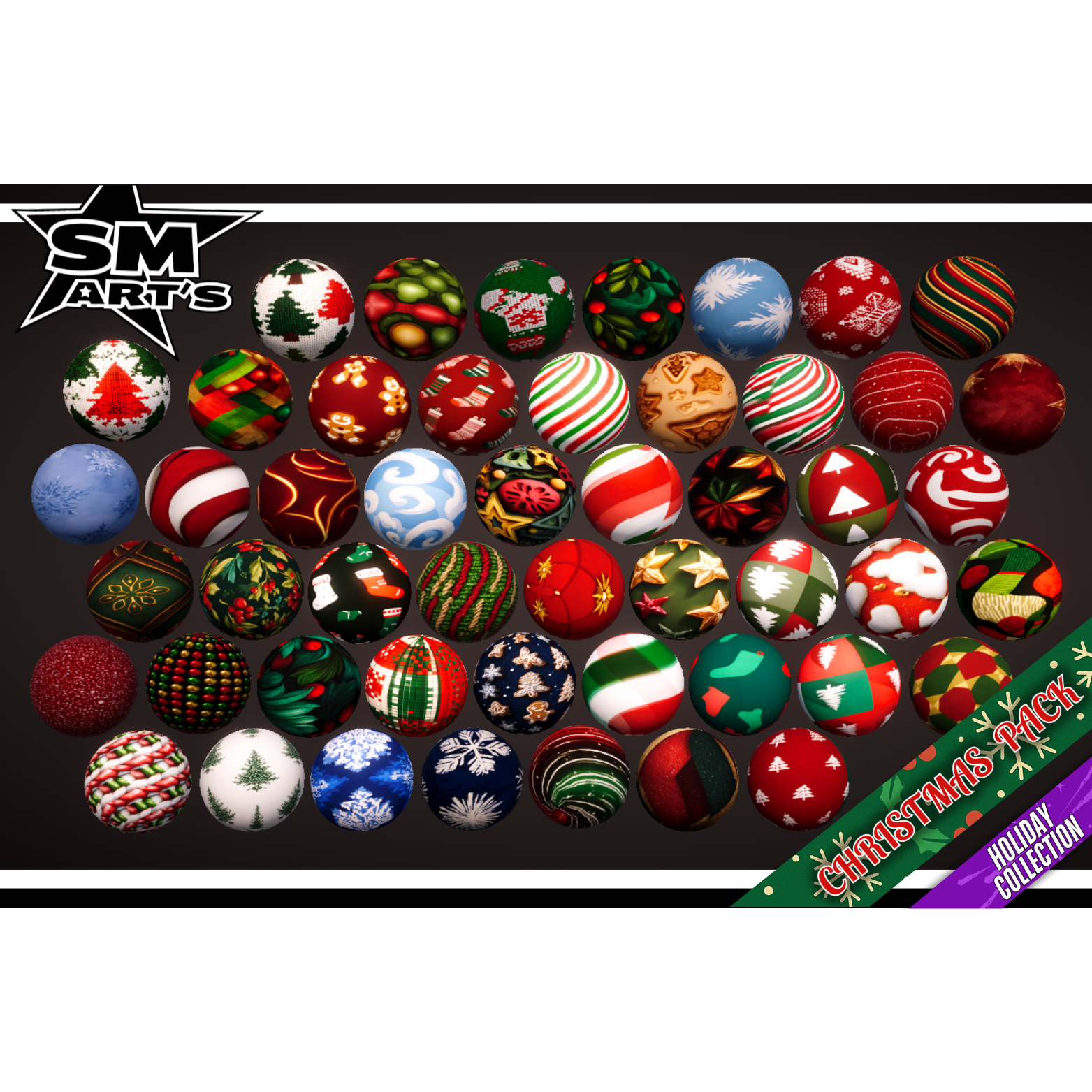 Christmas Texture Pack - Stylized 200 Materials Texture by SM ART'S