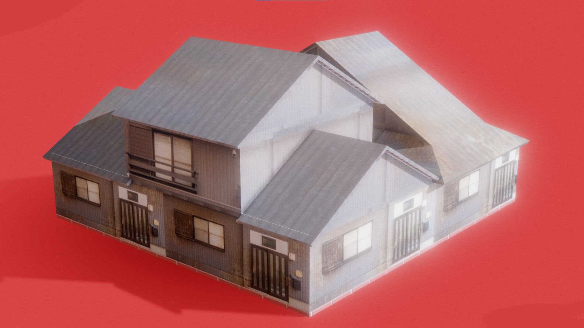 Large Rusty Traditional Japanese House 2 by Kasuga𓅂