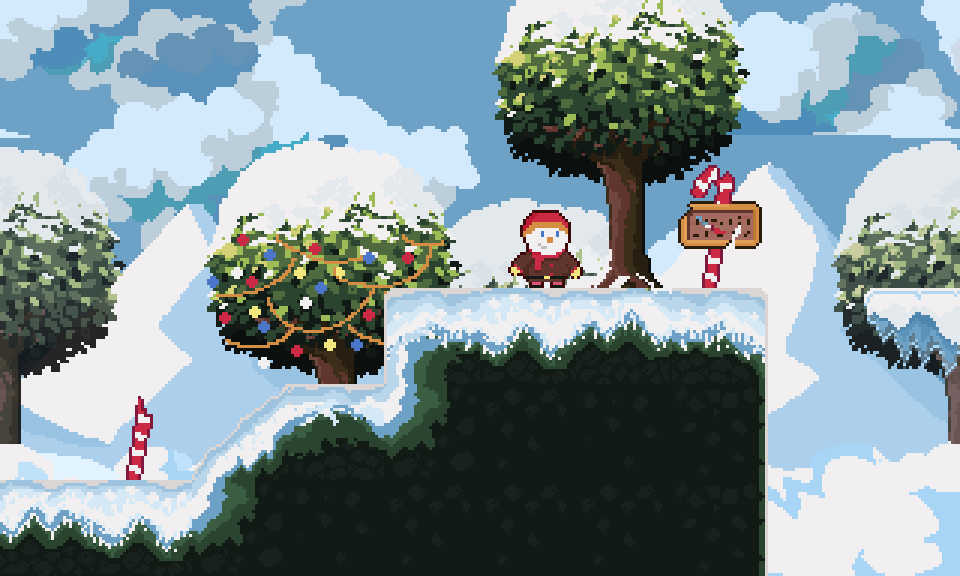 Christmas Platformer Tileset [32x32] by Danwolfe