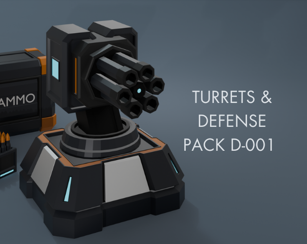 D-001 – Low Poly Sci-Fi Turrets & Defense | Update V2.0 - Low Poly Sci ...