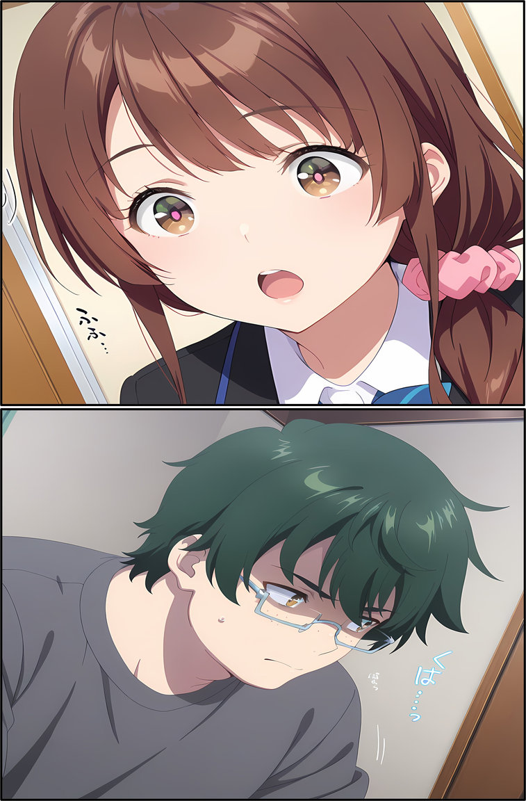 Encouraging Kenta go to school by Taro