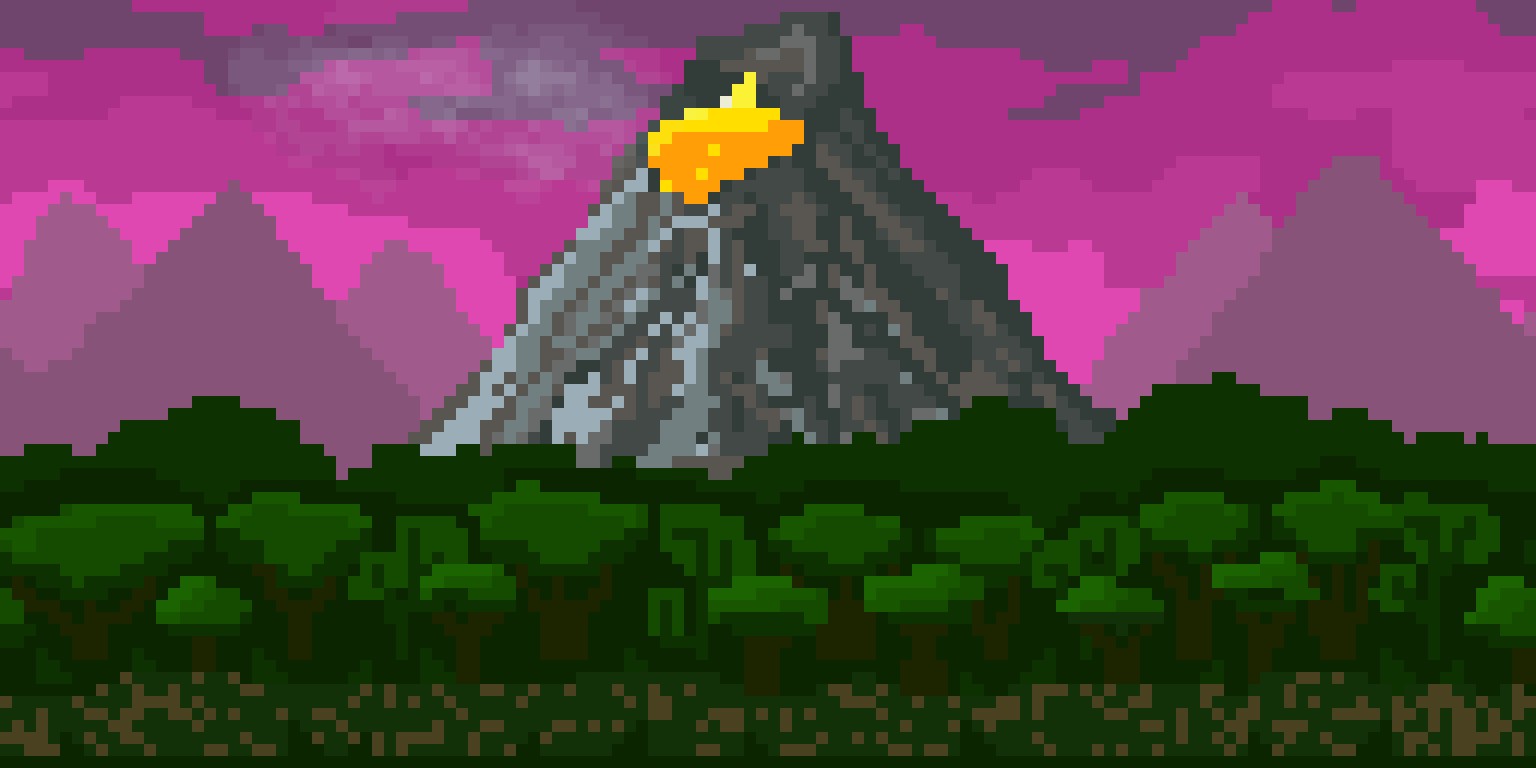 Volcano background - Volcano Background Asset Pack by Myaumya