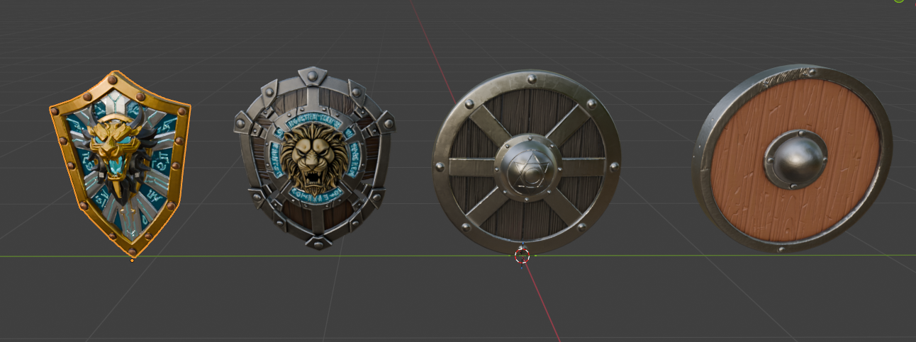 Chibi Warrior Weapons & Shields Pack – 9 PBR Assets (FBX + GLB + Blend ...