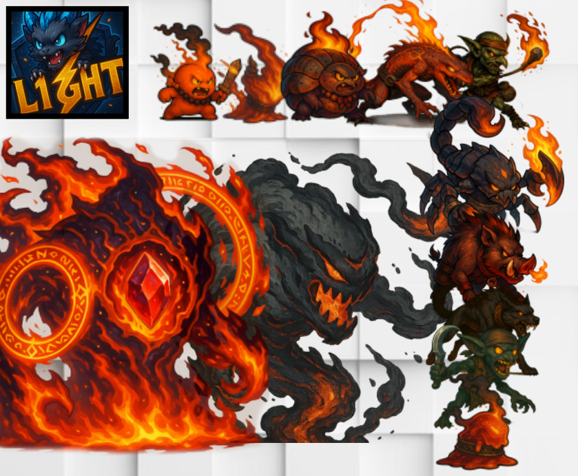 Sideview Elemental Monster MegaPack! by L1ght
