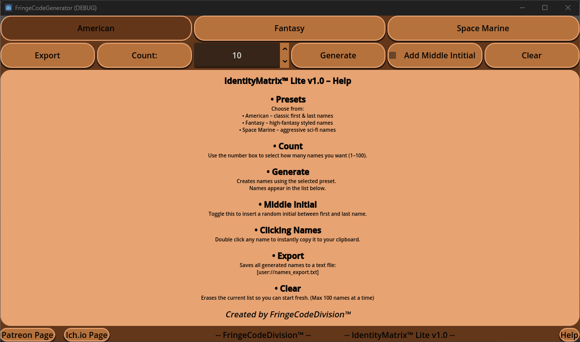 DevLog1 Identity Matirx - IdentityMatrix™ Lite by BeanMaster