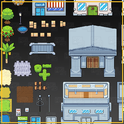 New Tileset ! City - Tileset City - AkiroArt by Akiro Art
