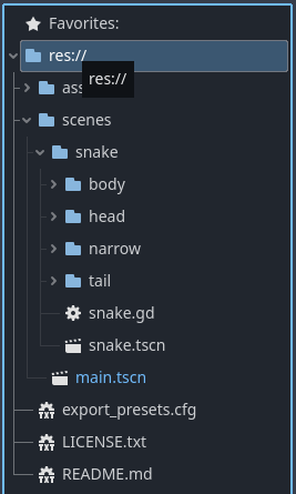godot-gdscript-2D-snake-silver by poplava