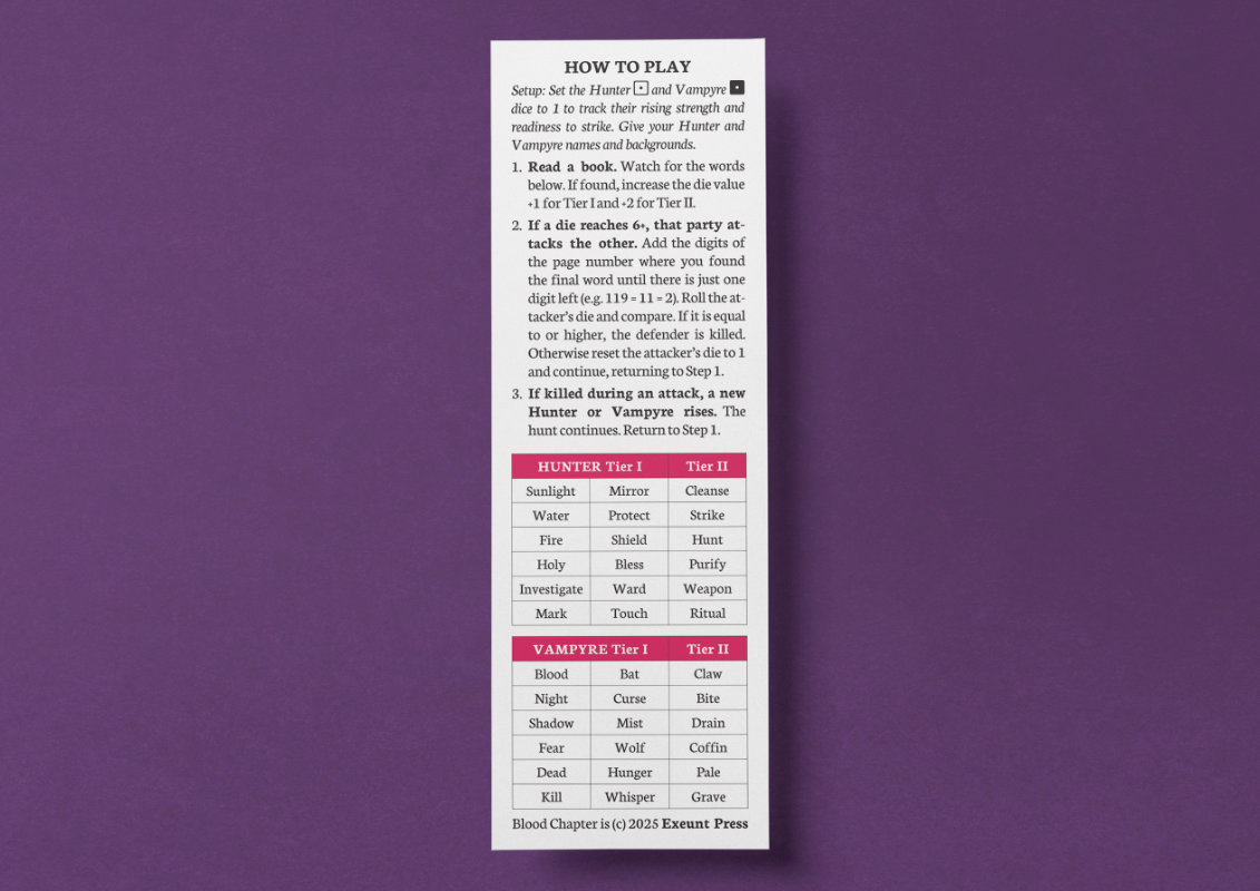 Blood Chapter by Exeunt Press