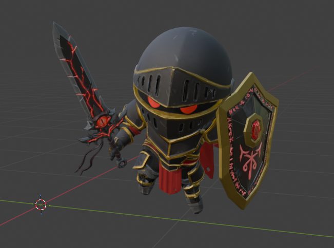 Dark Knight – Rigged Chibi Hero (3D Character) by Marco Brito