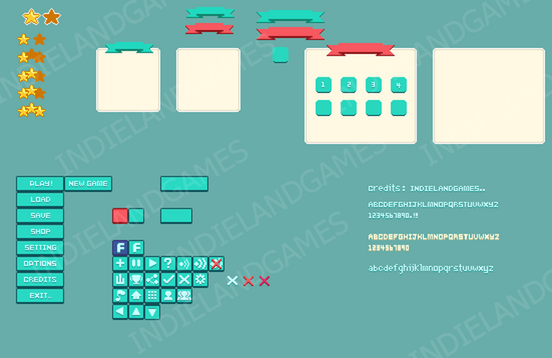 UI pixelart Assets 3 by IDLandGames