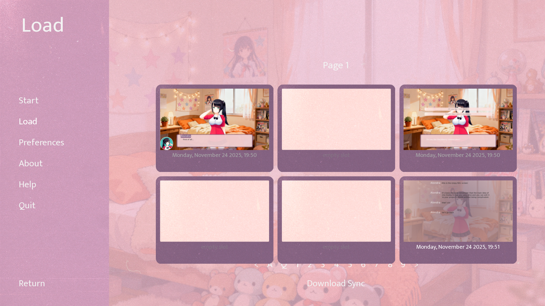 Pastel Kawaii RenPy GUI Kit by Lanto