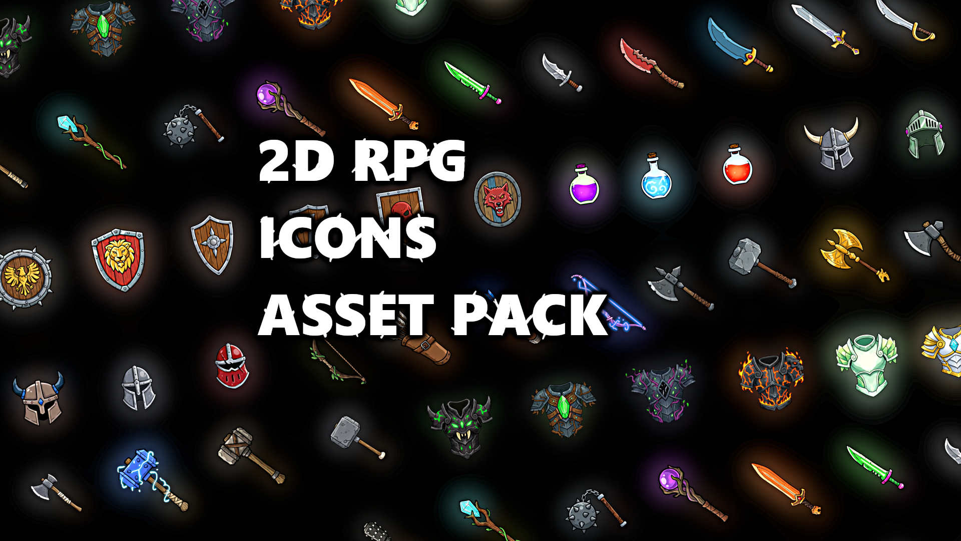 2D Fantasy RPG Asset Pack - icons 256px/armor, weapons, swords by Sons ...