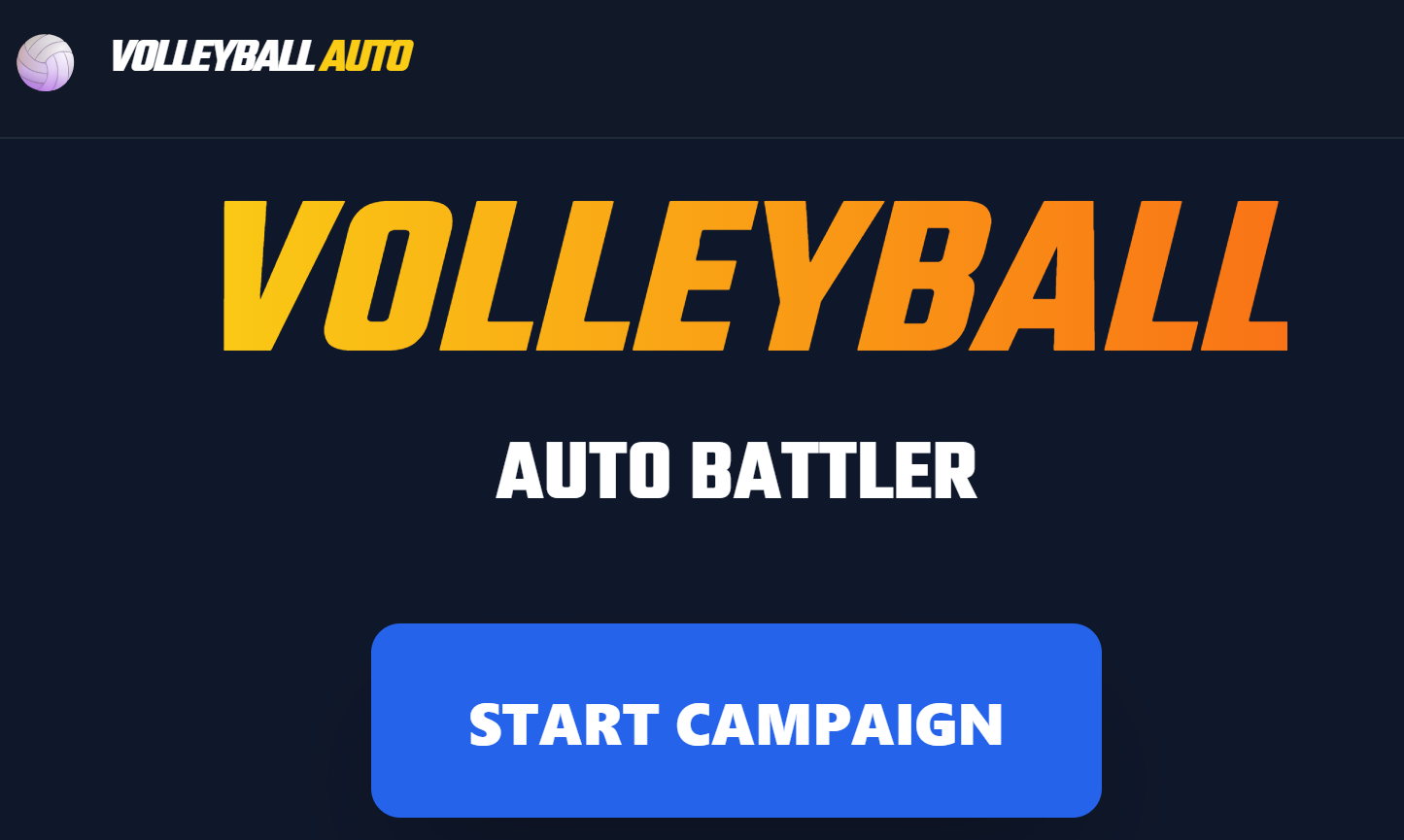 Volleyball Auto Battler by woutvt