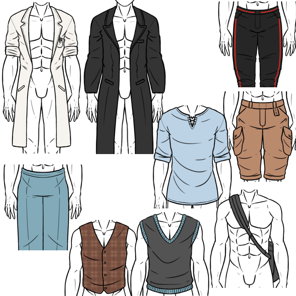 Visual Novel Character Creator pack (Male 1) by MaelleMarylloup
