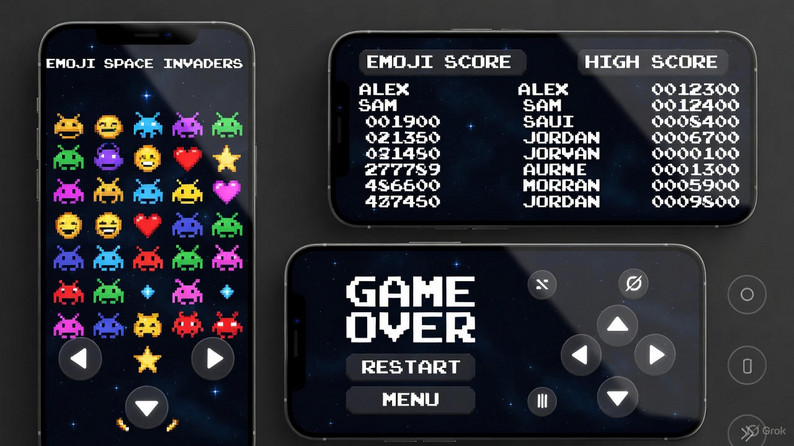 Emoji Space Invaders by speederoo