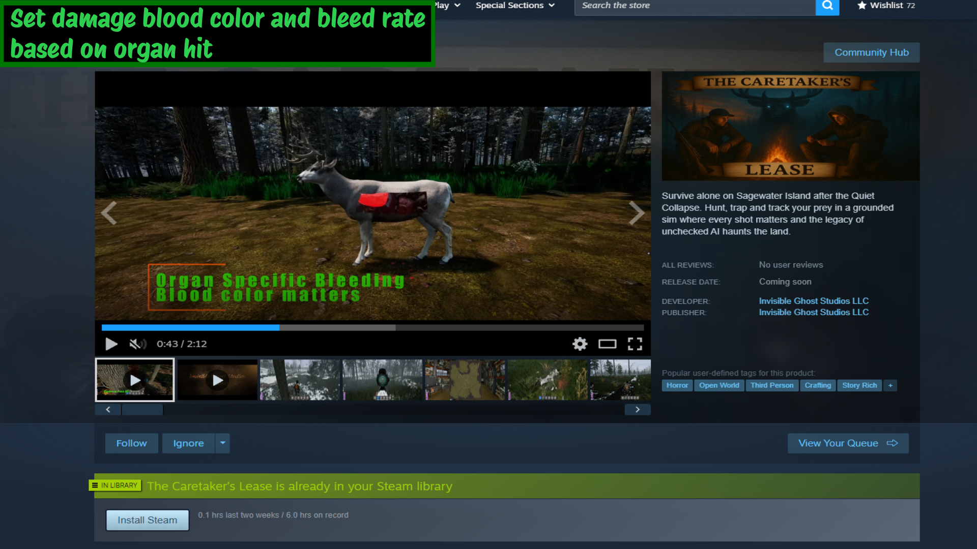 IGS Organ-Based Bleeding & Damage System (Unreal Blueprint) by IGS_Team