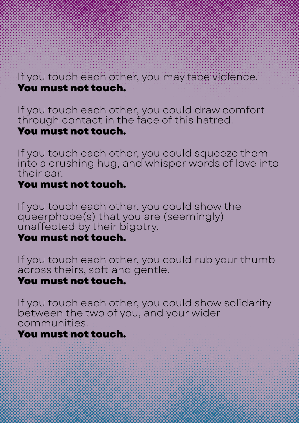 you must never touch by Oru Games