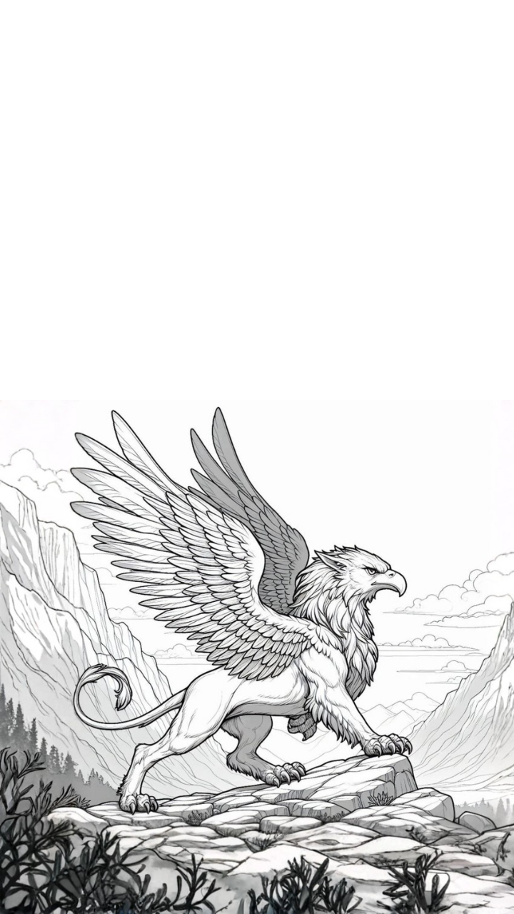 Legendary Beasts & Mythical Creatures Coloring Book by WonderColor Studio