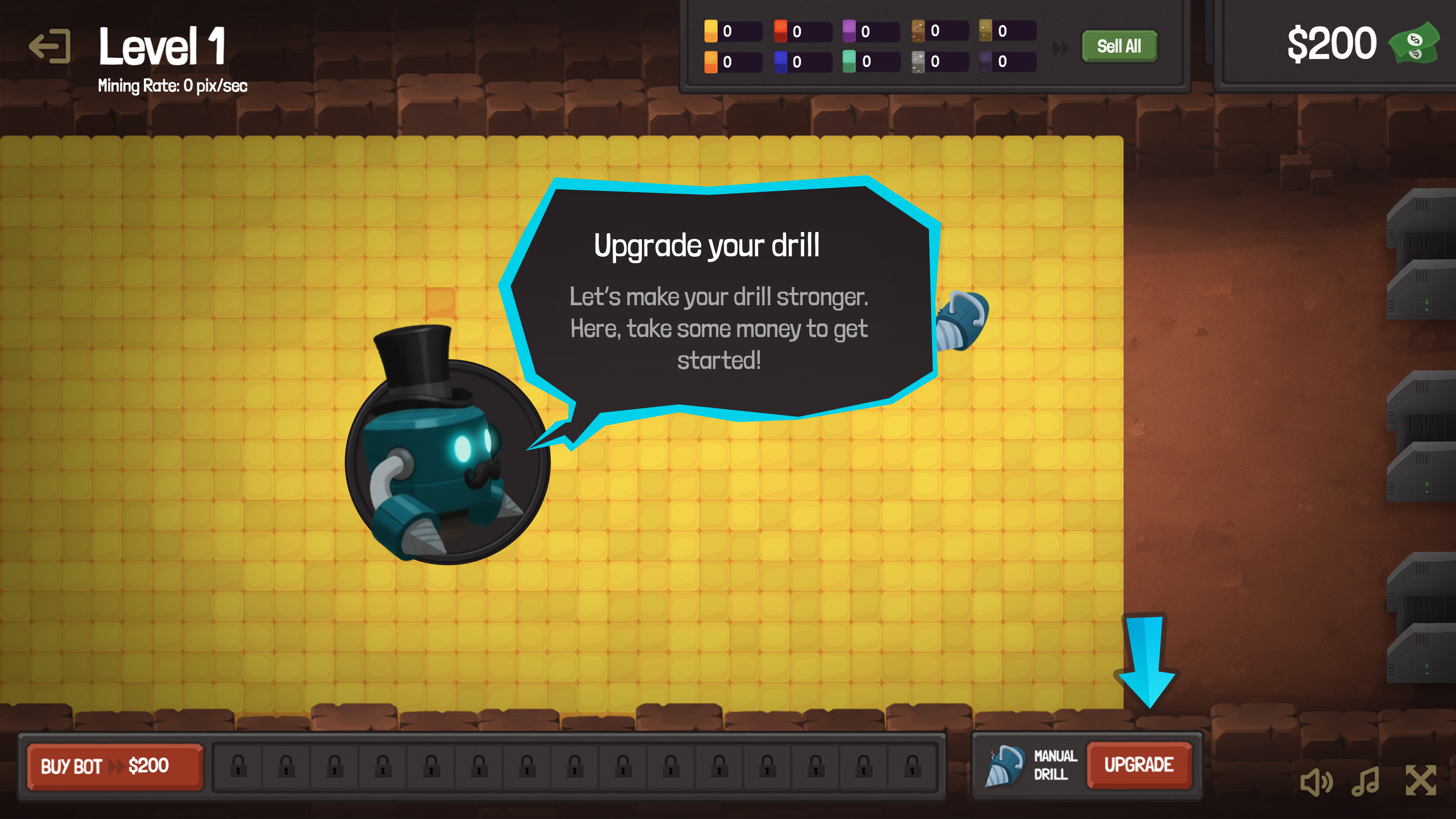 Idle DiggerBots by Mystery Drop Games
