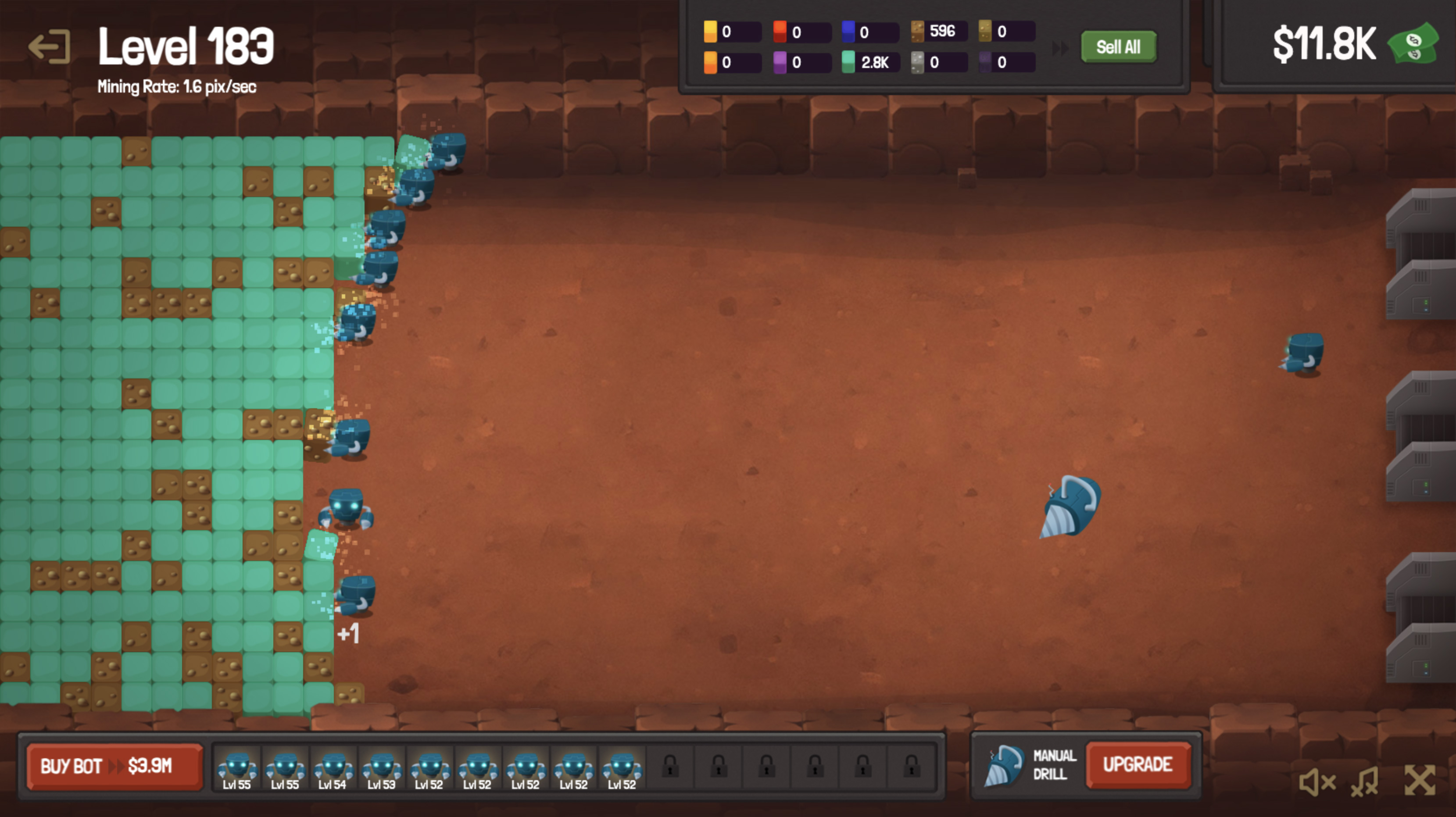 Idle DiggerBots by Mystery Drop Games